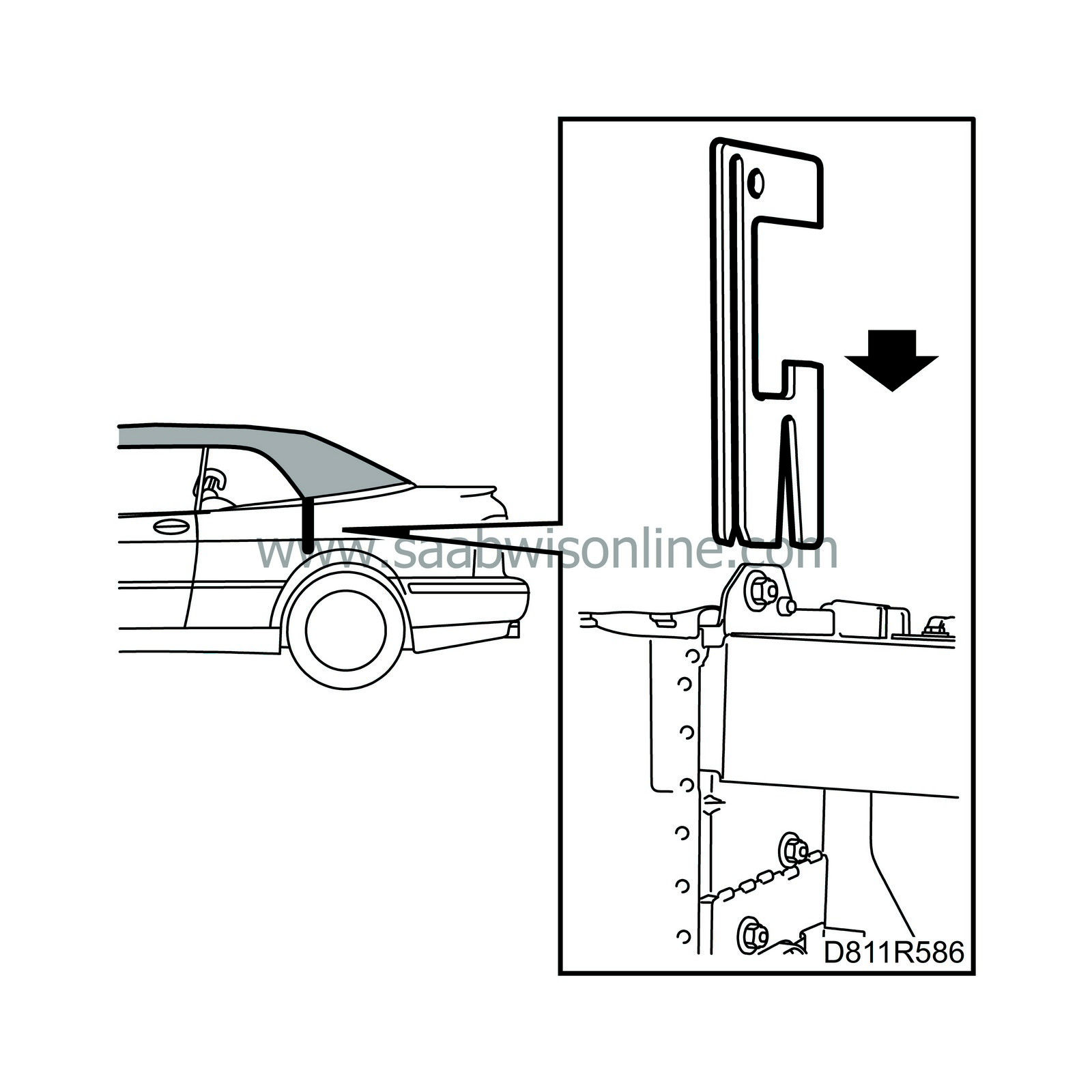 A Vertical and fore-and-aft adjustment – 9-3 2001 | SAAB Workshop ...