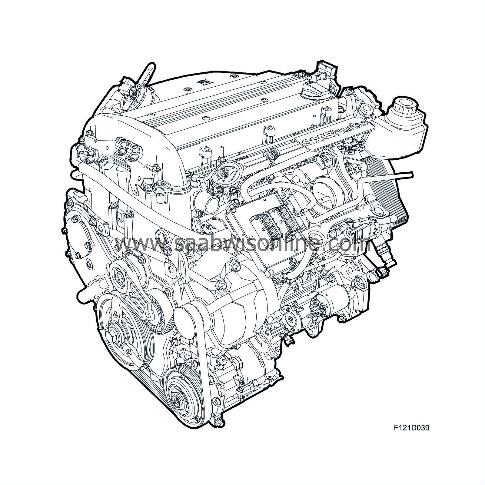 Petrol engine – 9-3 2010 | SAAB Workshop Information System Online