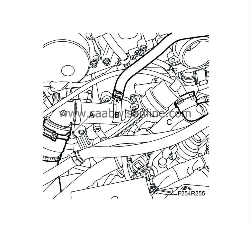 EGR cooler, Z19DTR – 9-3 2010 | SAAB Workshop Information System Online