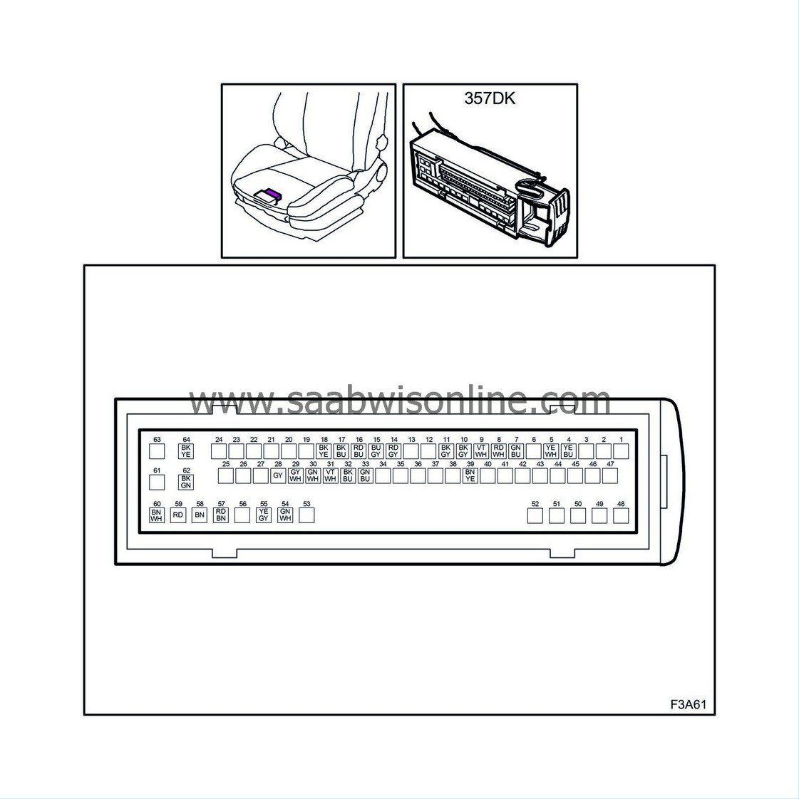 Measurement value, control module connections, seat control module ...