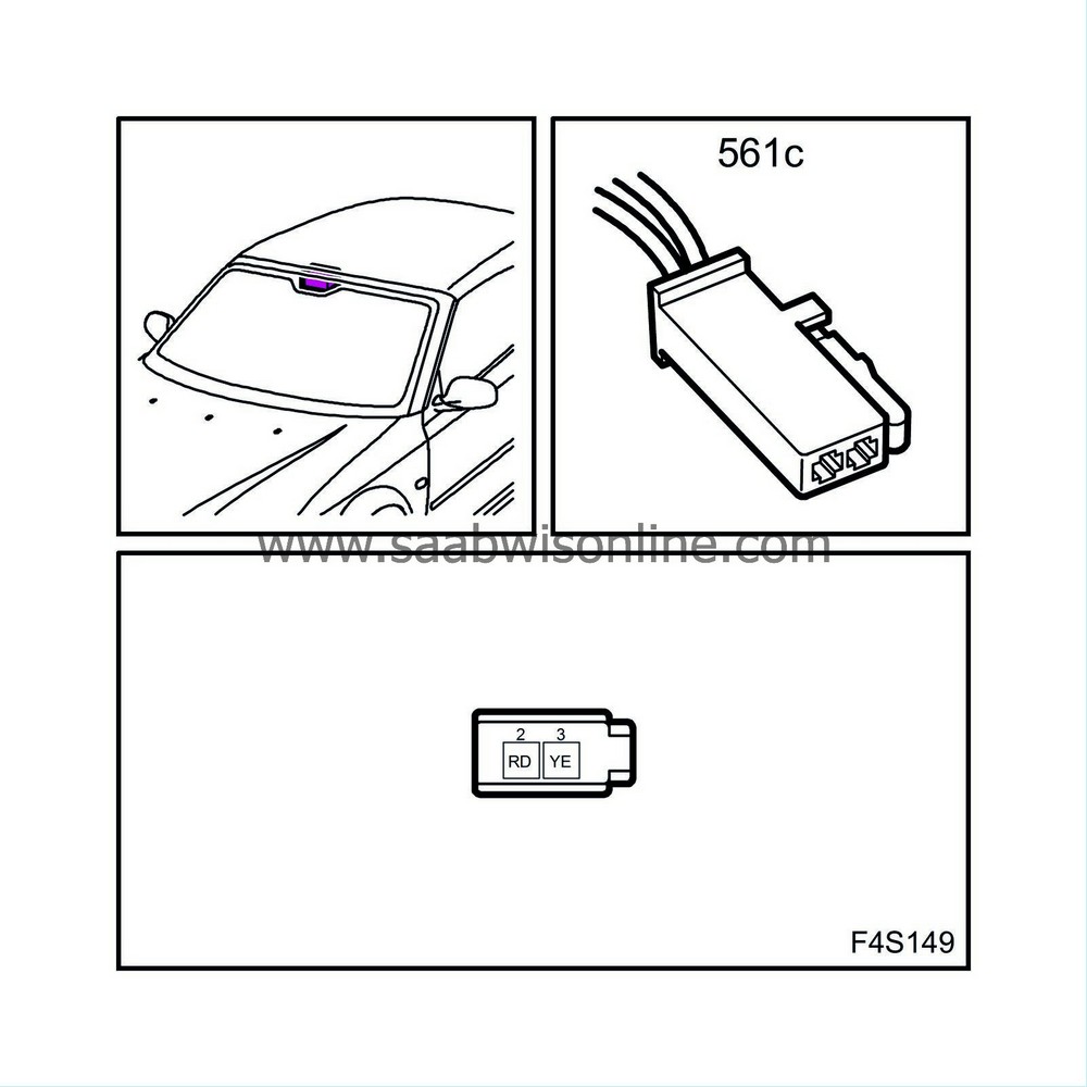 Position sensor, first bow locked (561c) – 9-3 2004 | SAAB Workshop ...