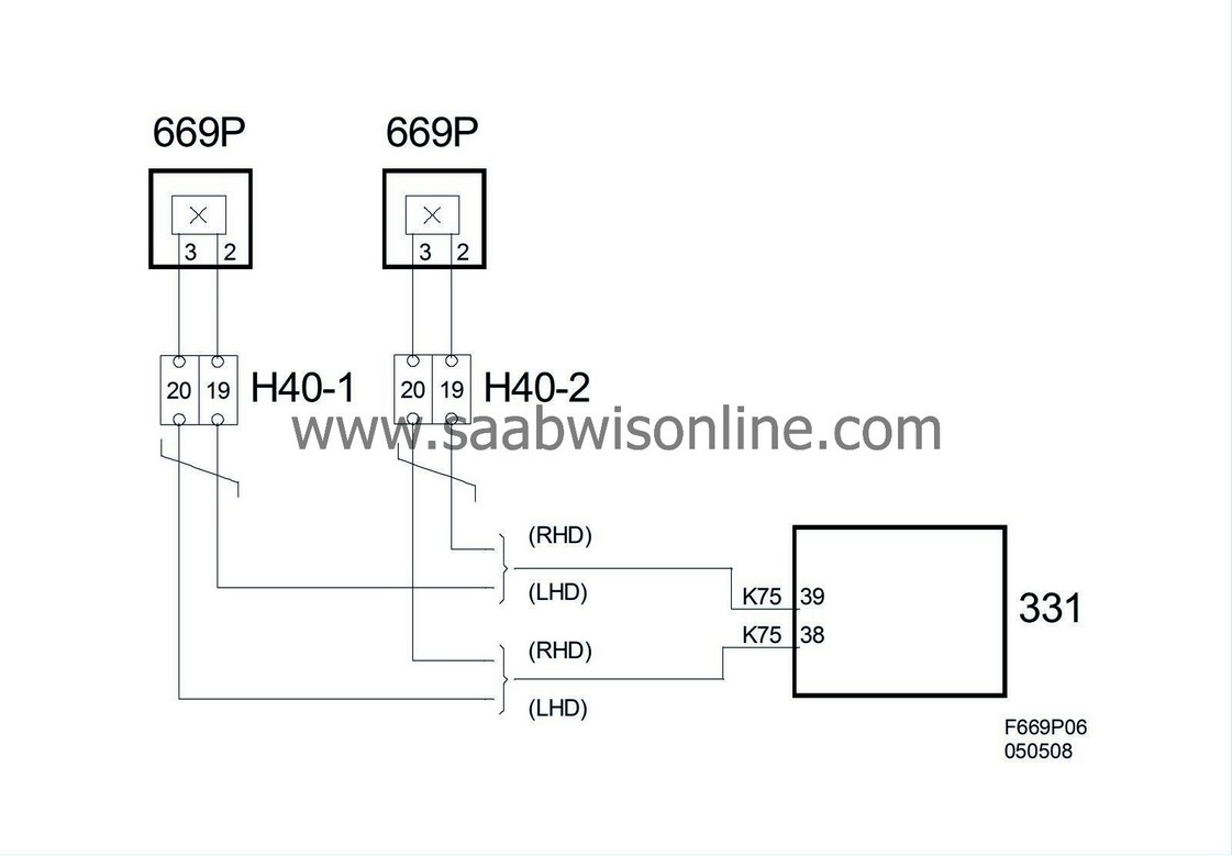 Position sensor, seat (669D) – 9-3 2009 | SAAB Workshop Information ...
