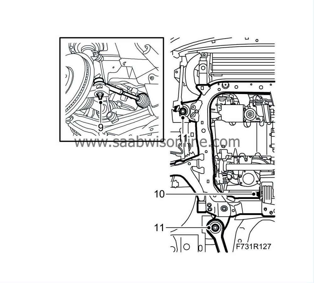To remove – 9-3 2009 | SAAB Workshop Information System Online
