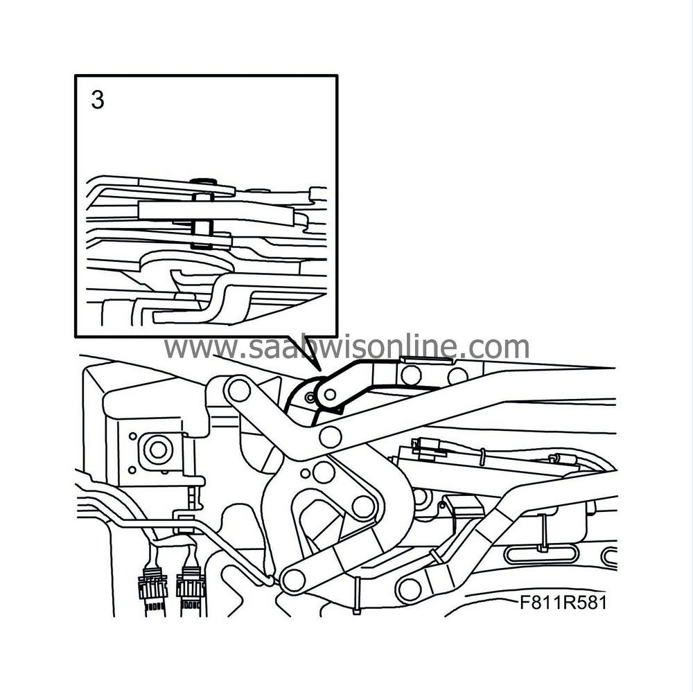 Position sensor, soft top locked, check – 9-3 2008 | SAAB Workshop ...