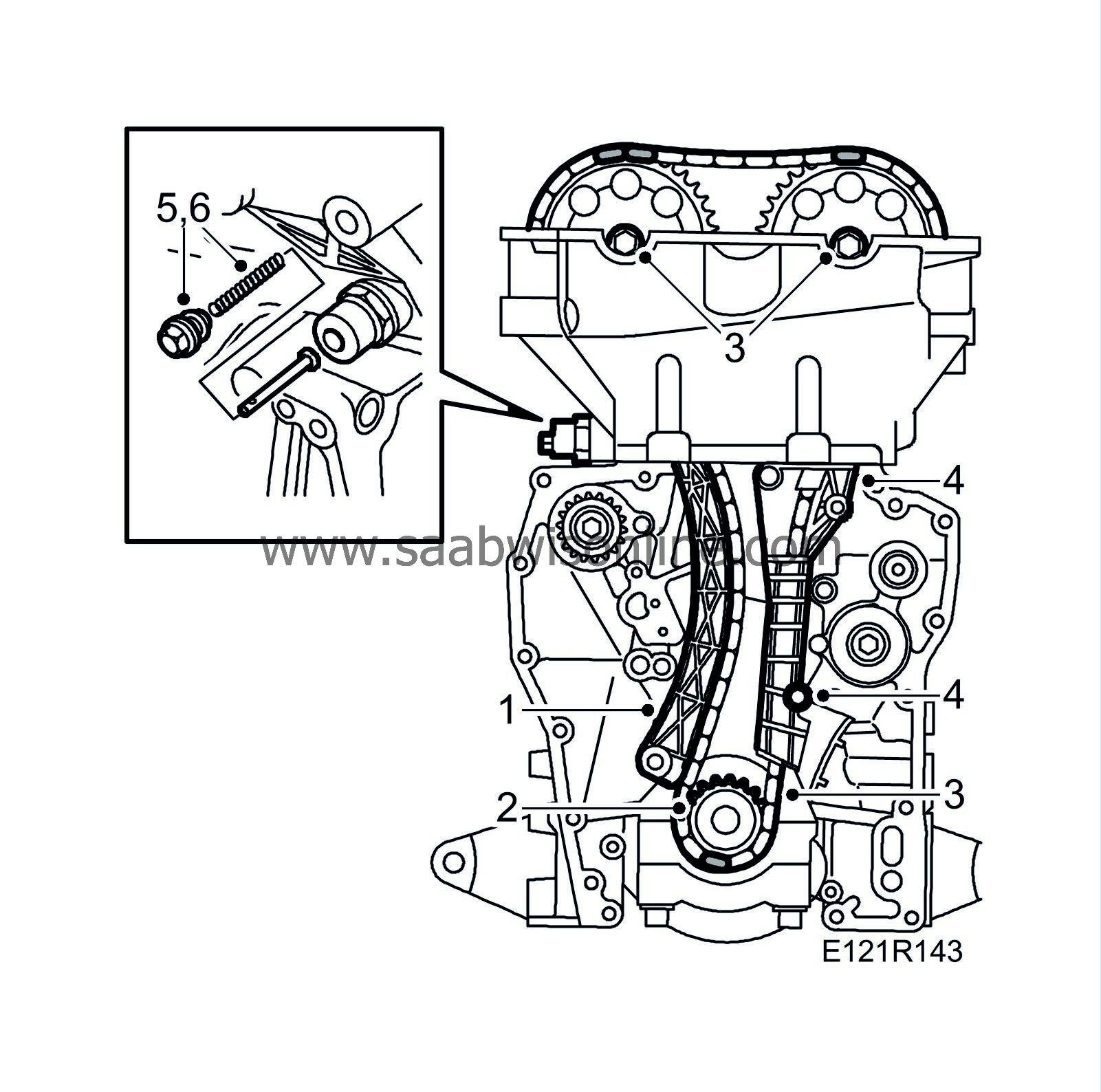 Changing balancer shaft chain/timing chain in car – 9-3 2000 | SAAB ...