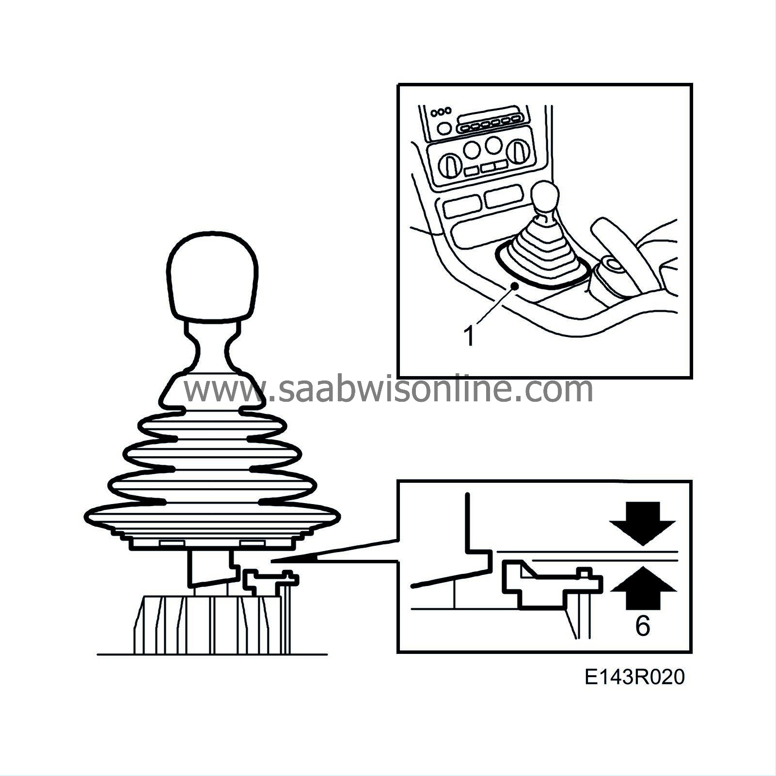 Checking The Gear Lever Reverse Detent Function 9 5 2007 SAAB Checking The Gear Lever Reverse Detent Function 9 5 2007 SAAB