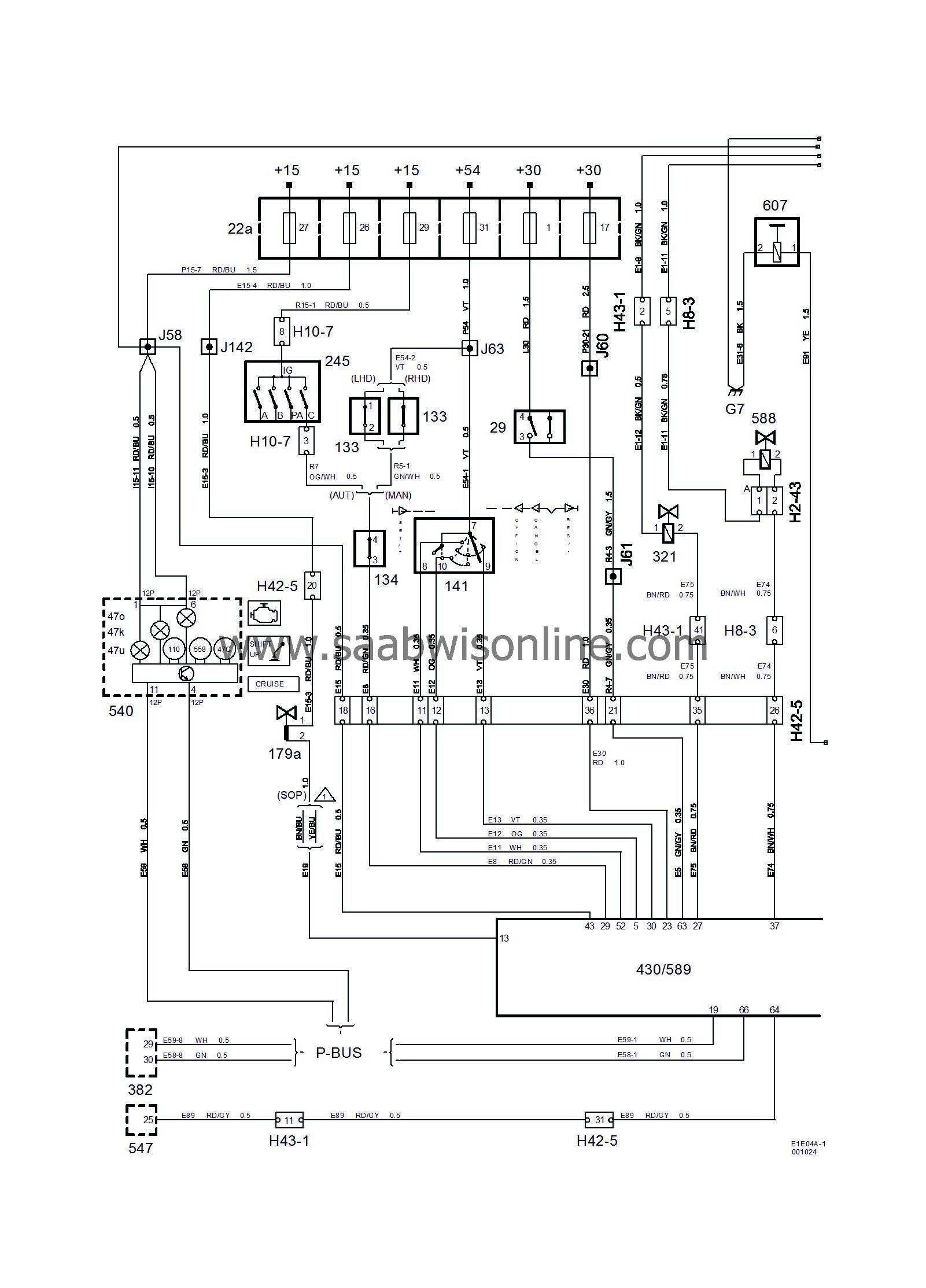 List of components – 9-5 2001 | SAAB Workshop Information System Online