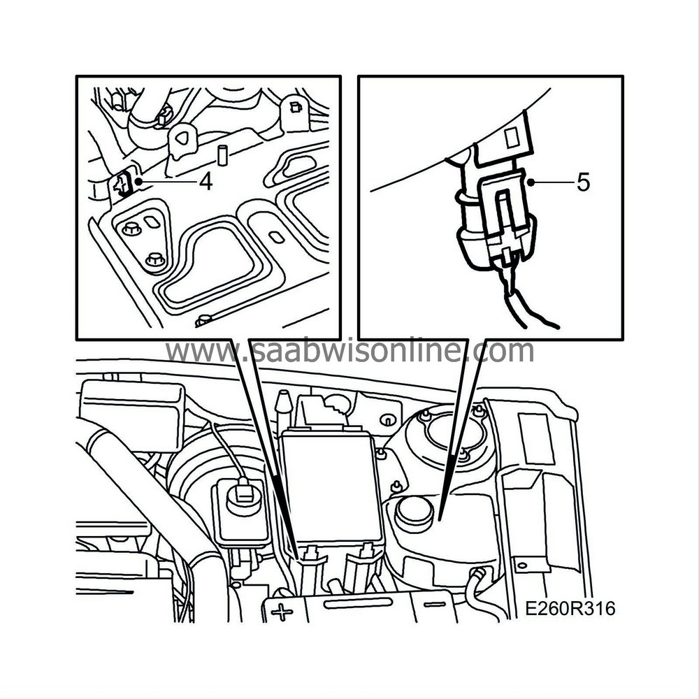 Coolant level sensor – 9-5 2007 | SAAB Workshop Information System Online