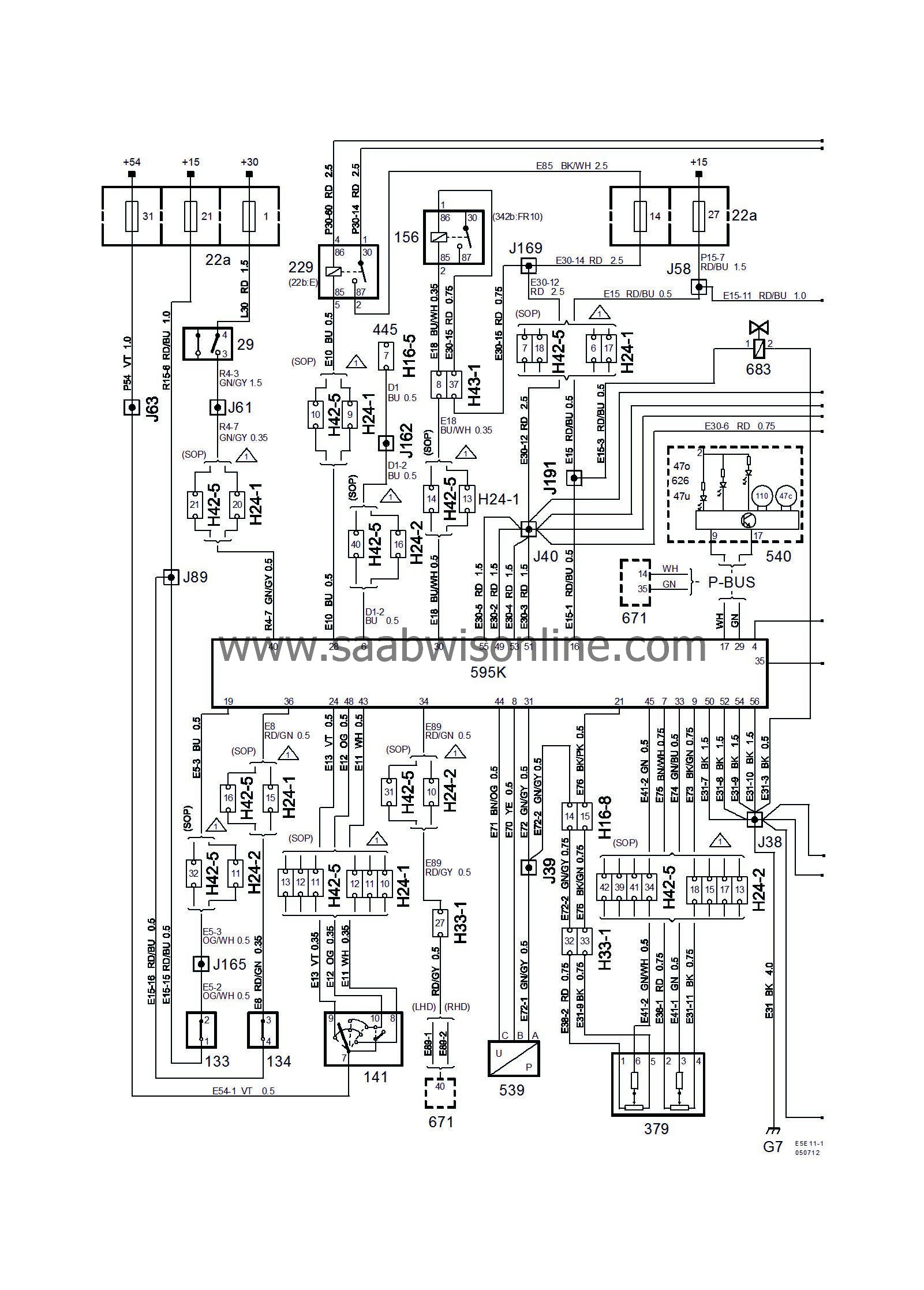 List of components – 9-5 2005 | SAAB Workshop Information System Online