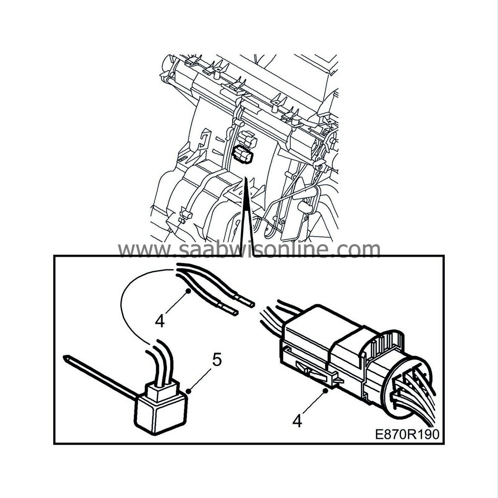 Mixed-air temperature sensor, RH – 9-3 2000 | SAAB Workshop Information ...