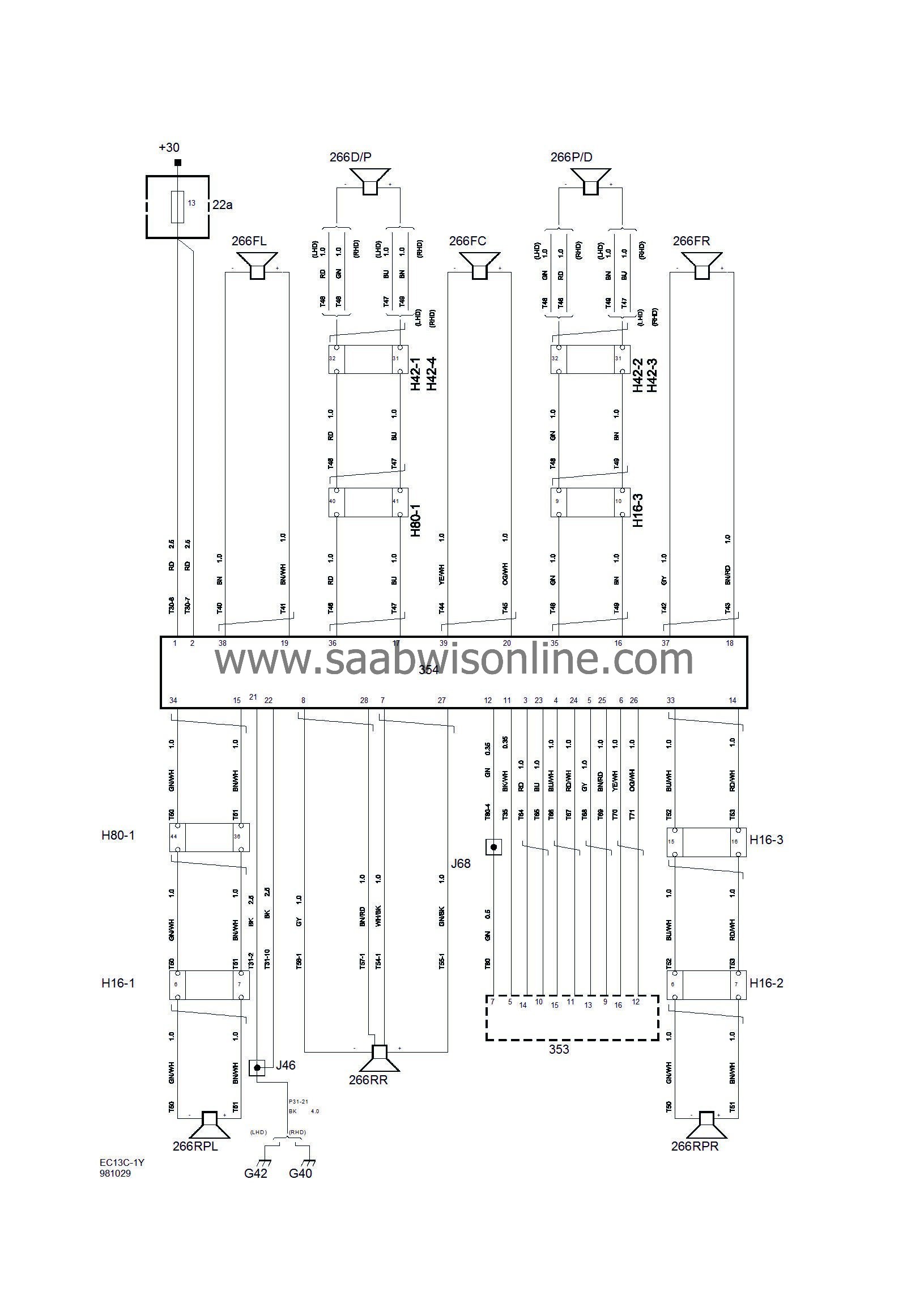2000 9-5 wagon 7 speaker wire colors | SaabCentral Forums